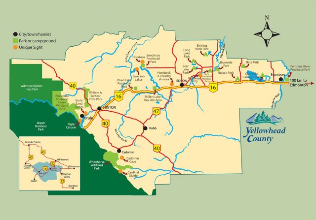 Yellowhead County Tourism Map - Yellowhead County