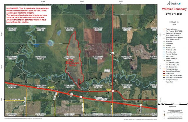 Lobstick Wildfire - June 22, 2021 - Yellowhead County